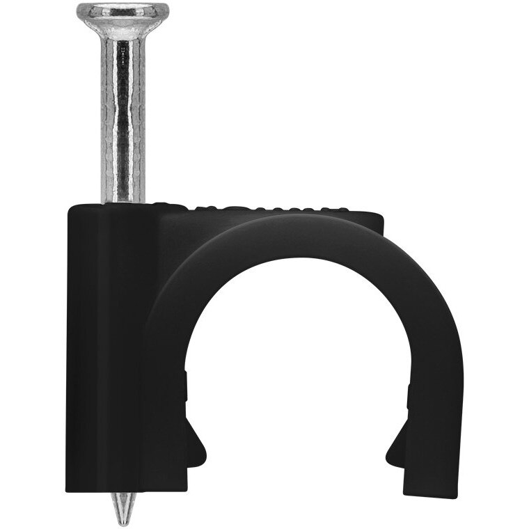 Set 100 de cleme pentru fixare cabluri, Plastic, 8mm, Negru - eMAG.ro