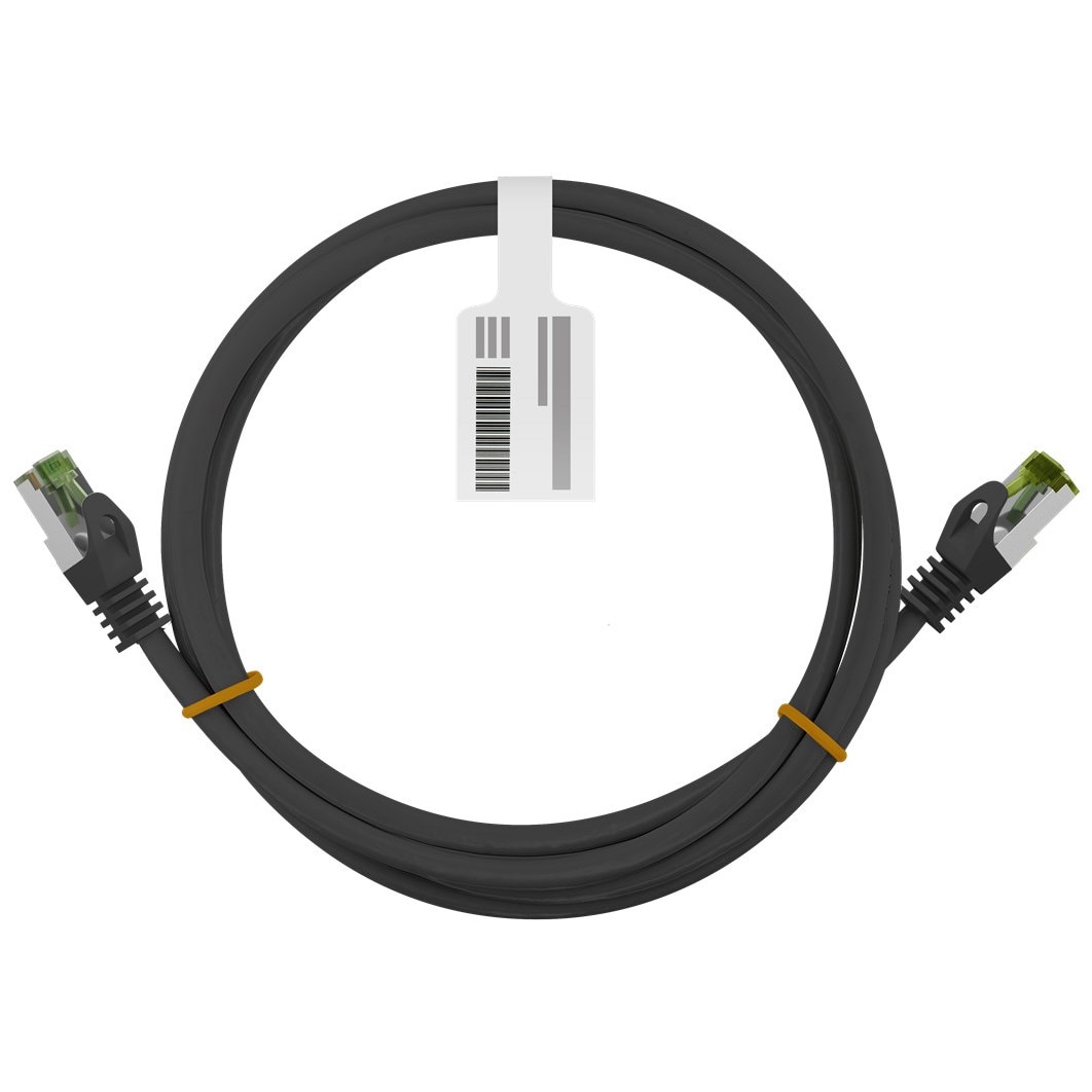 Cablu LAN Patchcord, CAT 8.1, GHMT S/FTP, Negru, 0.5 m - eMAG.ro