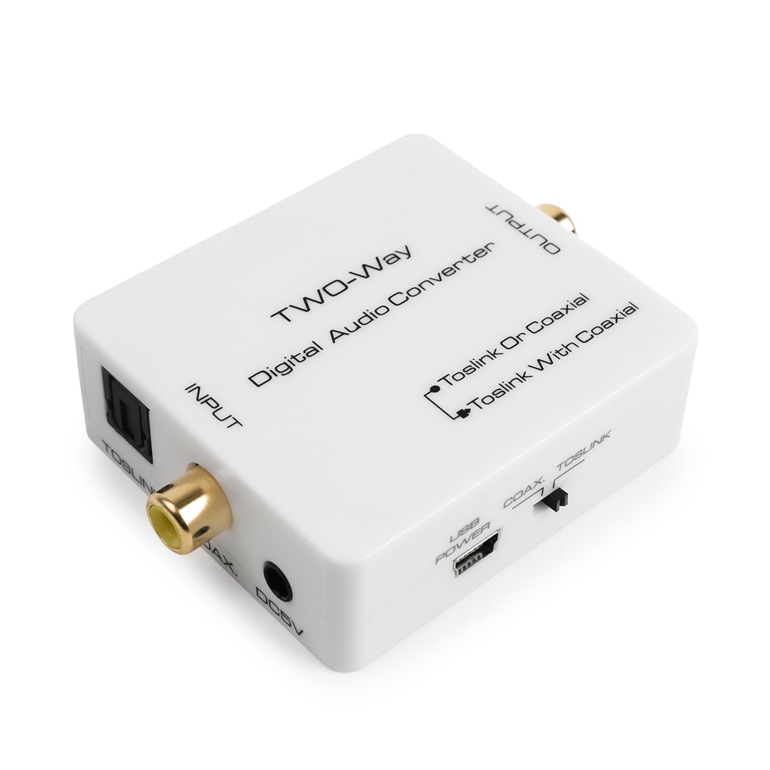 Convertor audio, Toslink, 2xRCA, Cablu USB, Plastic/Metal, 60x55x21 mm ...