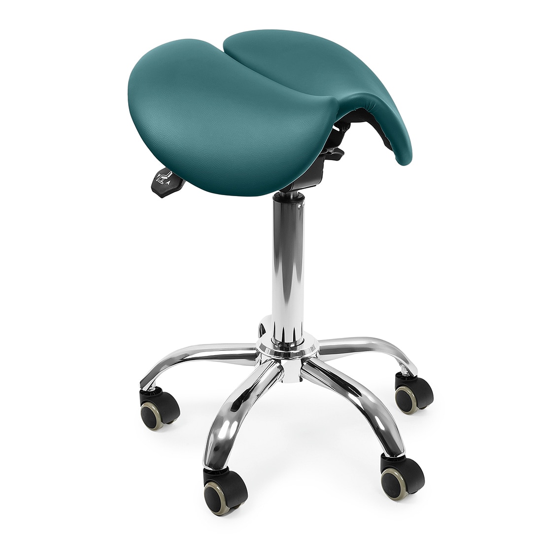 Scaun reglabil ergonomic, Spacetronik, Piele naturala, Verde - eMAG.ro