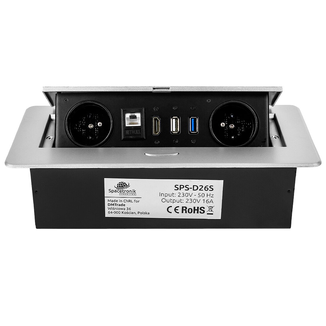 Priza superioara, USB 2.0/USB 3.0, HDMI, Spacetronik, Aluminiu ...