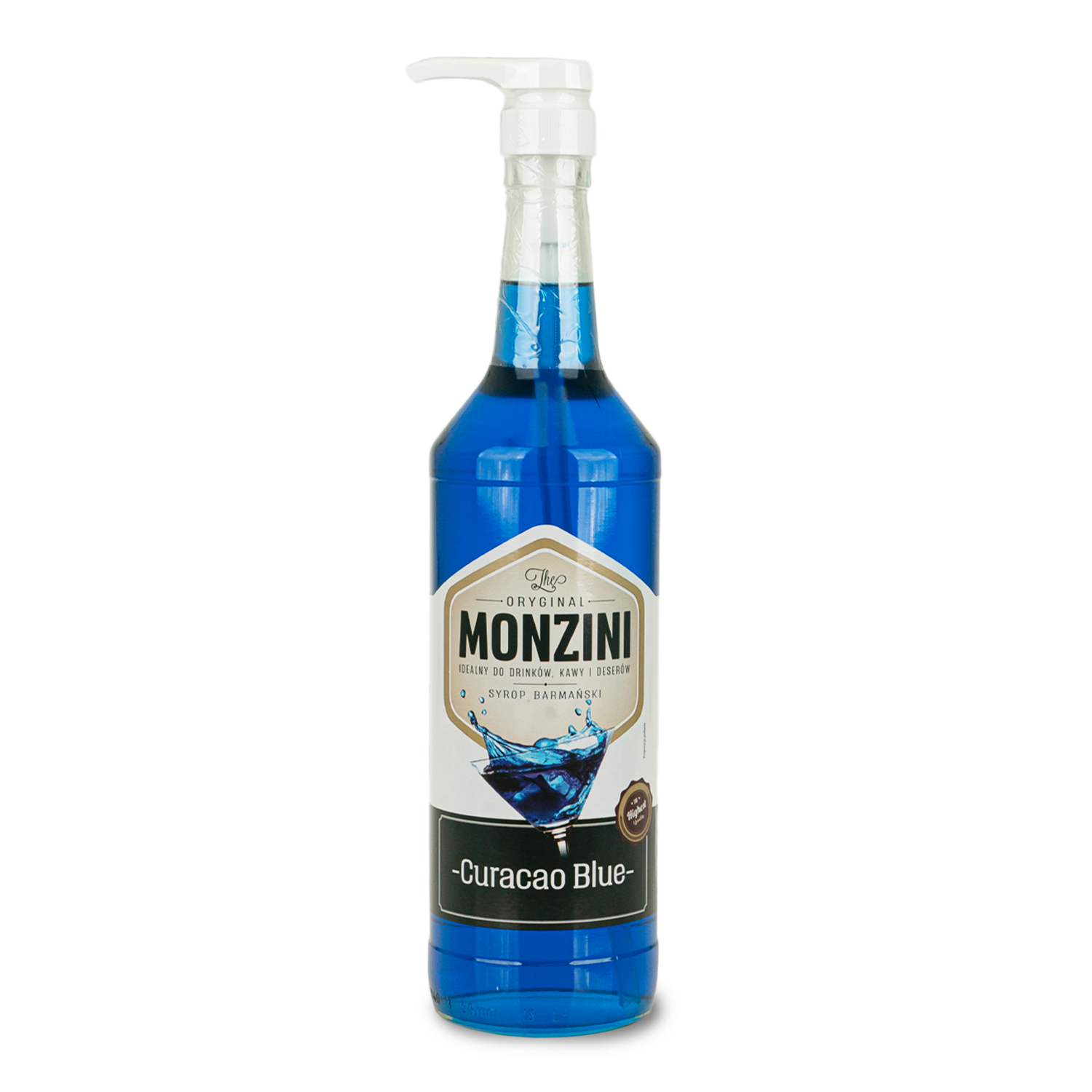 Коктейлен сироп Monzini, Синя Кюрасао, 1л - eMAG.bg