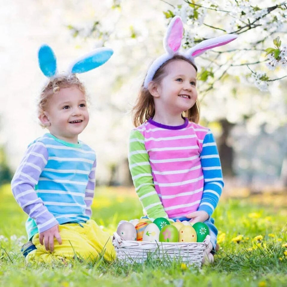 Комплект 6 великденски яйца Jaesy Lee, пластмасови, многоцветни, 3,9 х ...