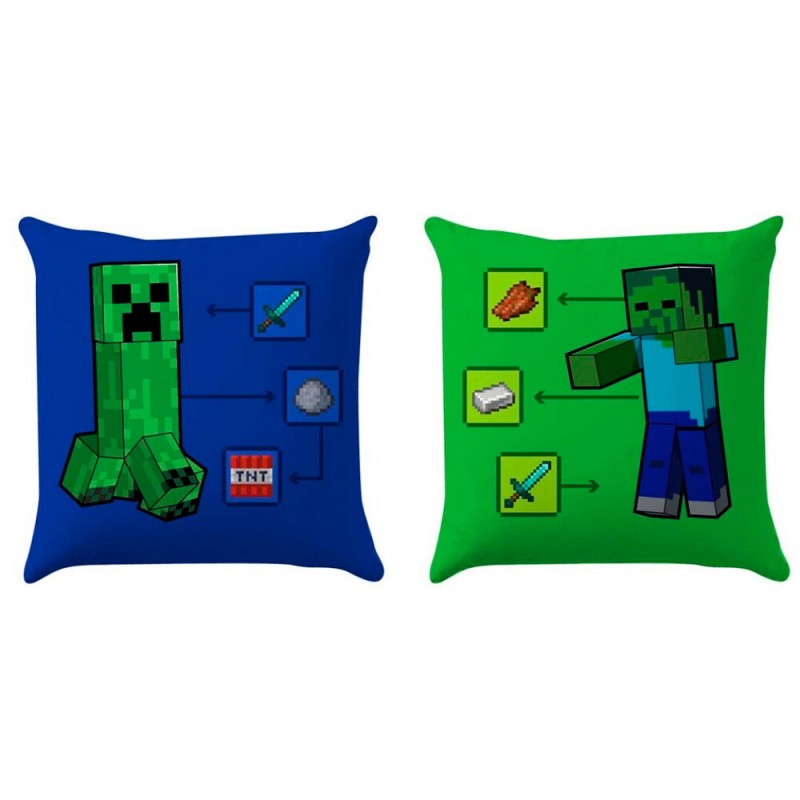 Perna Minecraft Creeper, 35x35cm, Multicolor - eMAG.ro