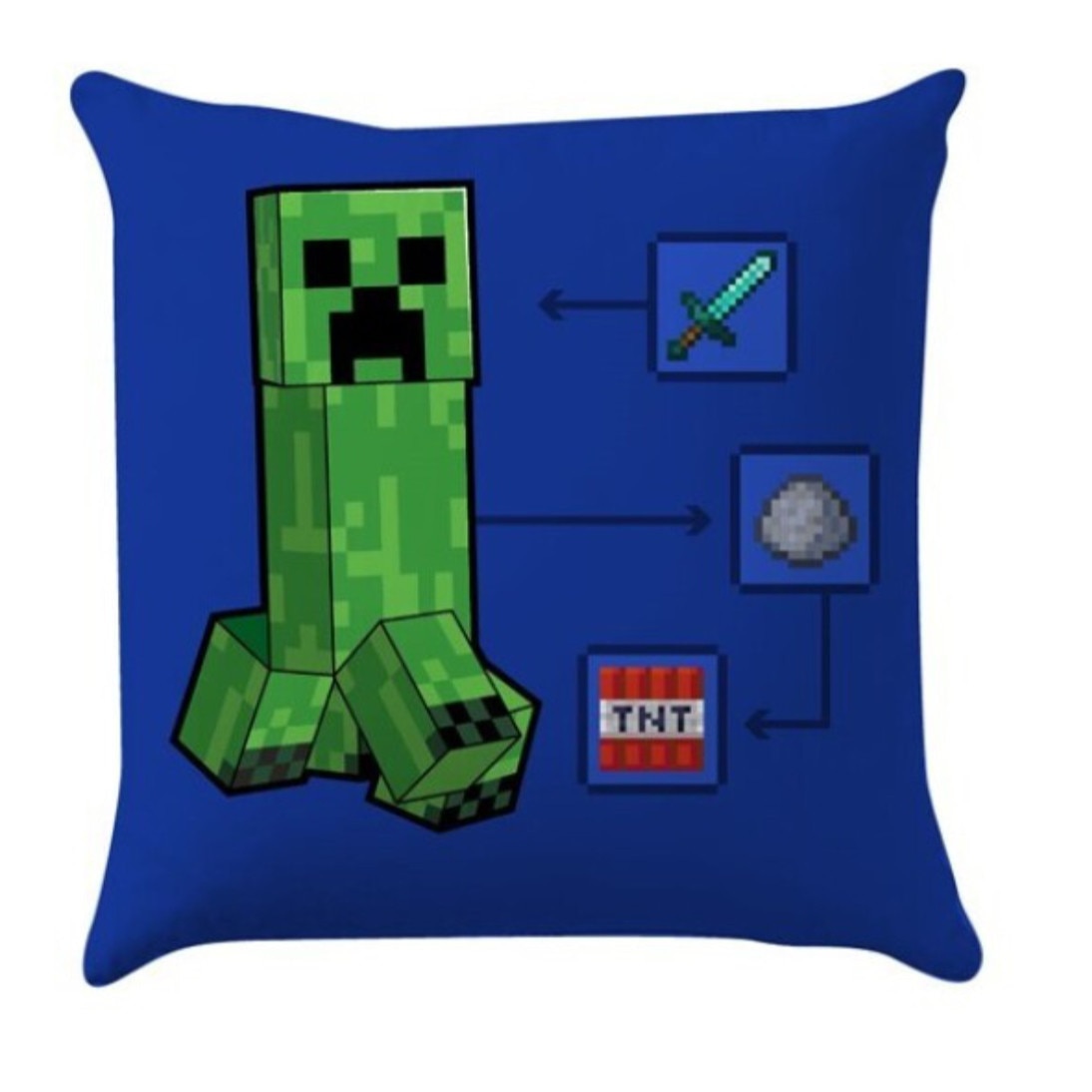Perna Minecraft Creeper, 35x35cm, Multicolor - eMAG.ro
