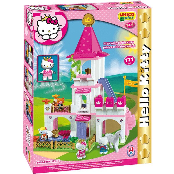 Cuburi constructie Unico castel Hello Kitty Grande, 171 piese - eMAG.ro