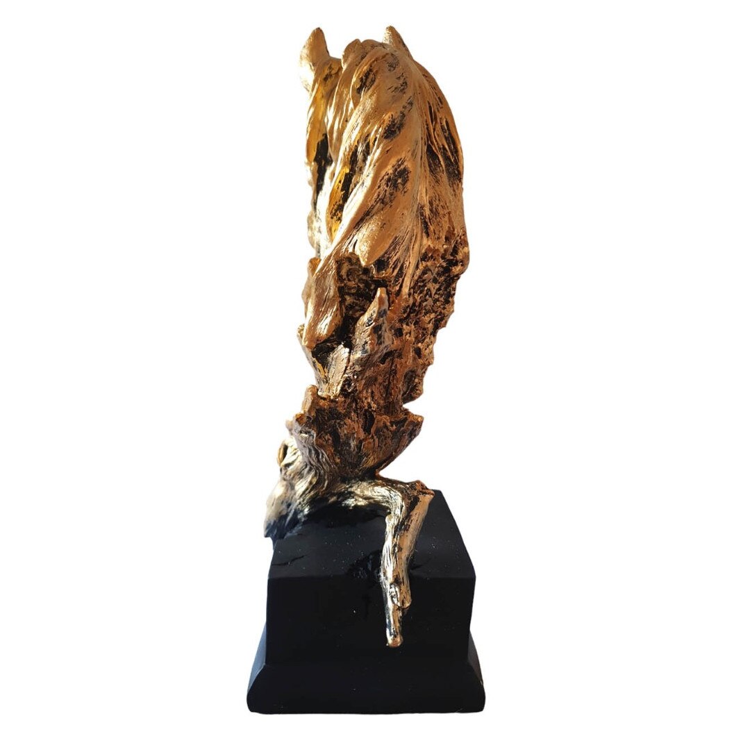 Statueta decorativa, Cal, Auriu, 41 cm, BL550L - eMAG.ro