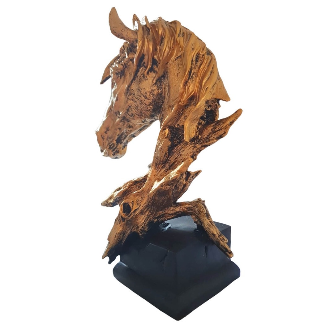 Statueta decorativa, Cal, Auriu, 41 cm, BL550L - eMAG.ro