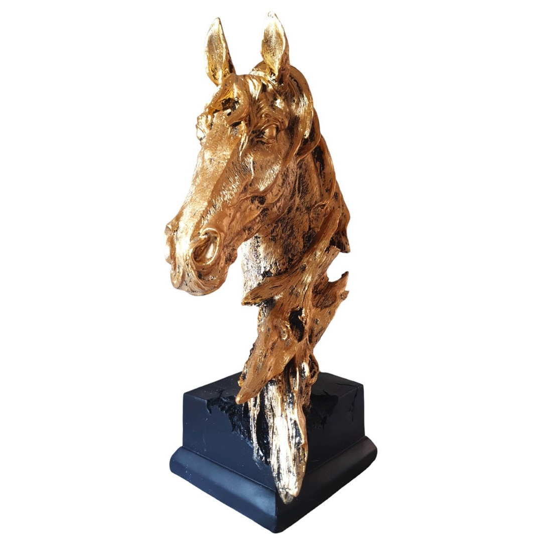 Statueta decorativa, Cal, Auriu, 41 cm, BL550L - eMAG.ro