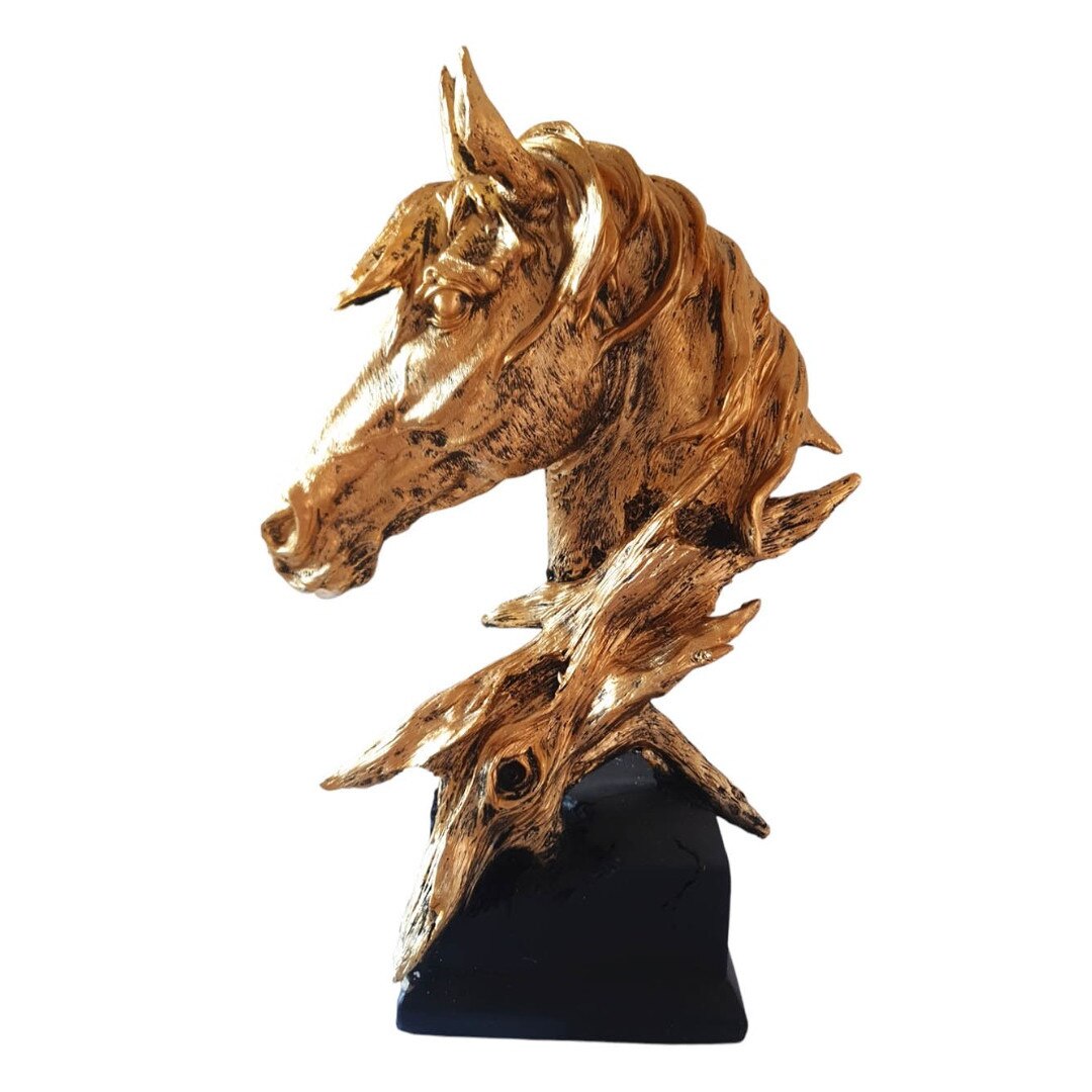 Statueta decorativa, Cal, Auriu, 41 cm, BL550L - eMAG.ro