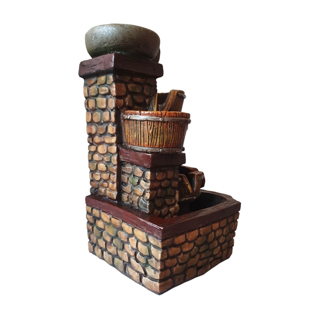 Fantana arteziana cu ulcioare si galeti, cu buton On/off, 32 cm ...