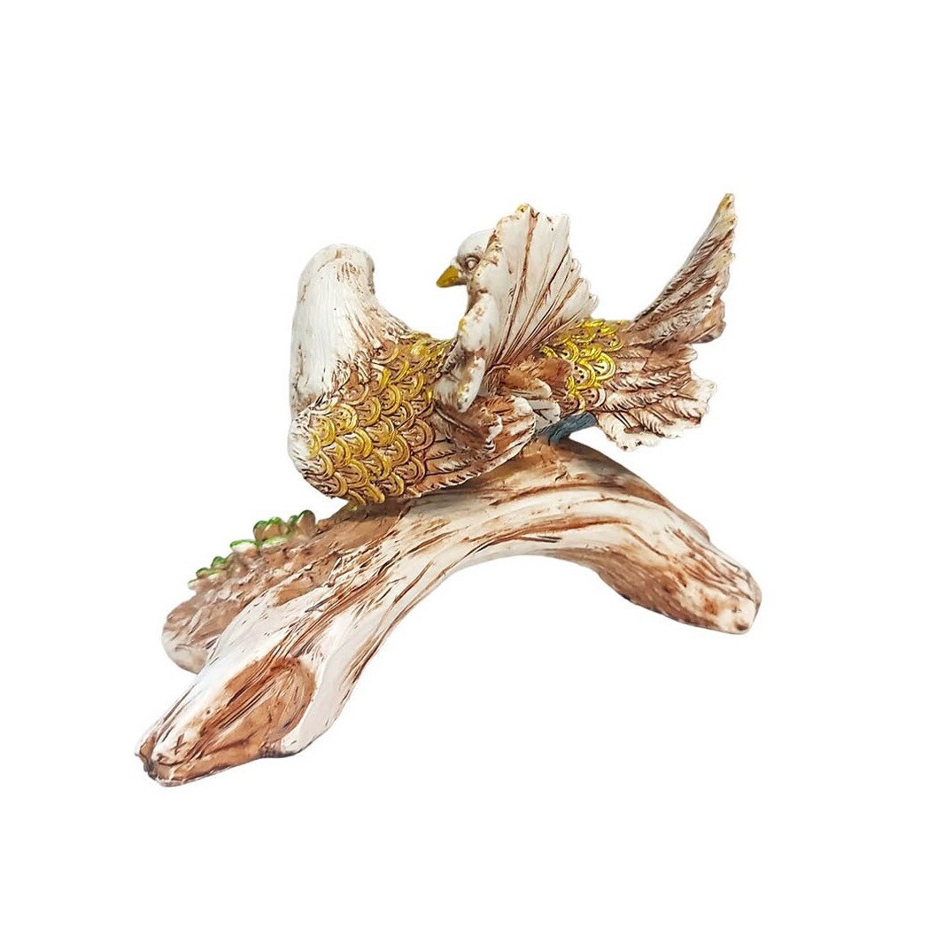 Statueta decorativa, Pasari pe creanga, Gri, 19 cm, 1025DD5 - eMAG.ro