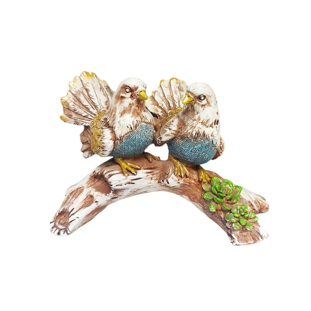 Statueta decorativa, Pasari pe creanga, Gri, 19 cm, 1025DD5 - eMAG.ro