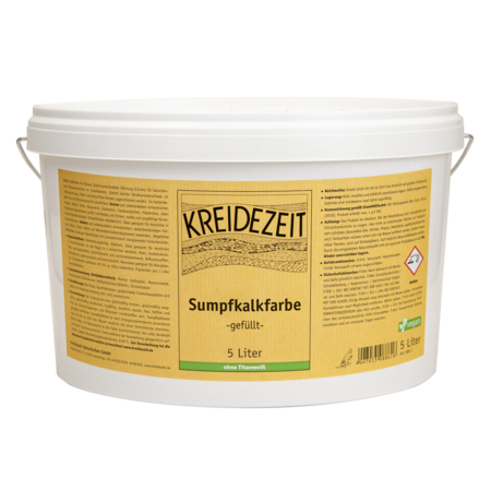 Vopsea naturala pentru interior, pe baza de var, KREIDEZEIT, alb mat ...