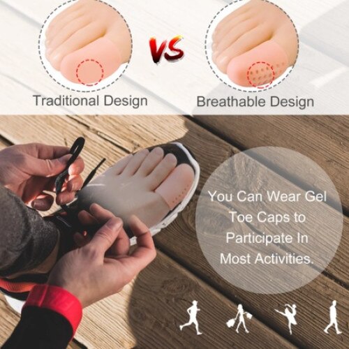 Set 2 protectii din silicon, pentru degetul mare de la picior ...