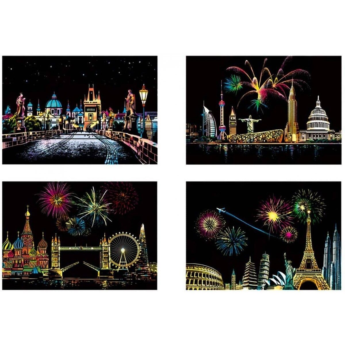 Set 4 Imagini Scratch, Festivalul culorilor urbane, Moments, 20x15cm ...