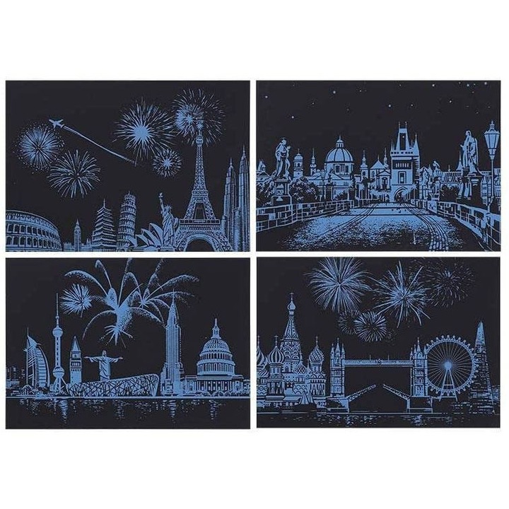 Set 4 Imagini Scratch, Festivalul culorilor urbane, Moments, 20x15cm ...