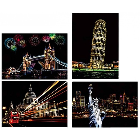 Set 4 Imagini Scratch, Modele clasice, Moments, 20x15cm, Multicolor ...