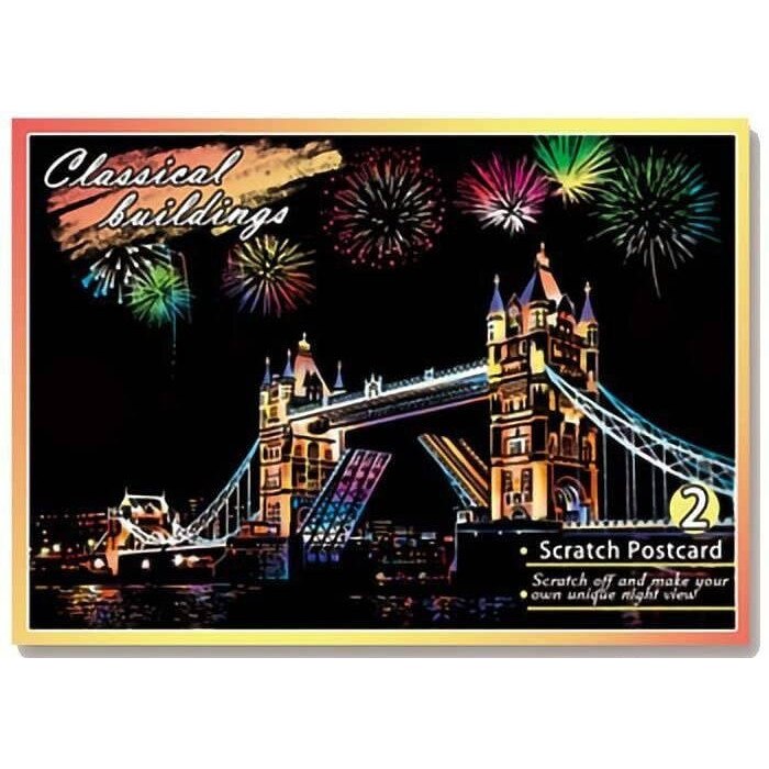 Set 4 Imagini Scratch, Modele clasice, Moments, 20x15cm, Multicolor ...