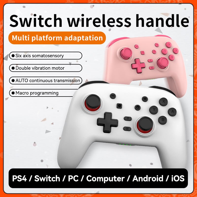 Controller PC, Roffie, Bluetooth, pentru Switch/Switch Lite, Alb - eMAG.ro