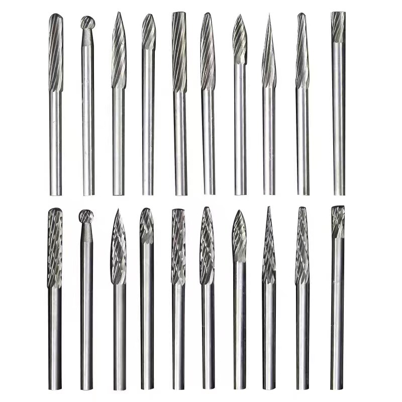 Set 20 freze rotative din carbura de tungsten, compatibile cu ...