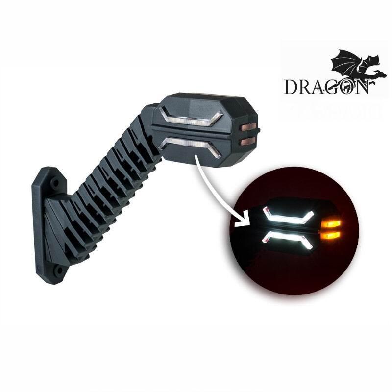 Lampa gabarit cu brat oblic 45°, 200mm, LED, 3 functii, stanga, Dragon ...