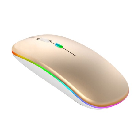 Mouse Bluetooth Wireless RGB pentru Laptop Computer PC MacBook Auriu ...