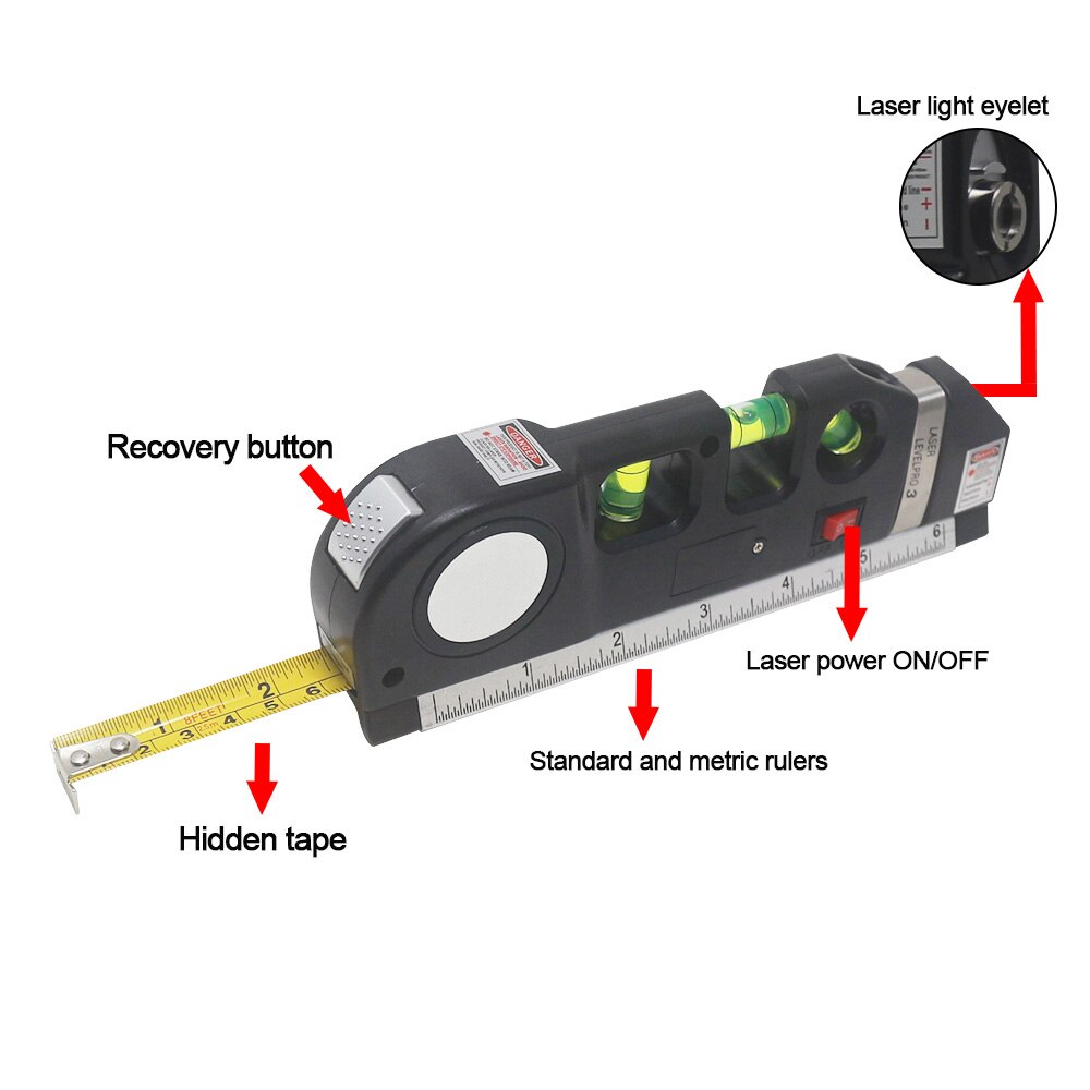 Nivela cu Laser MRG MPRO3, cu Rigla, Ruleta, Boloboc - eMAG.ro
