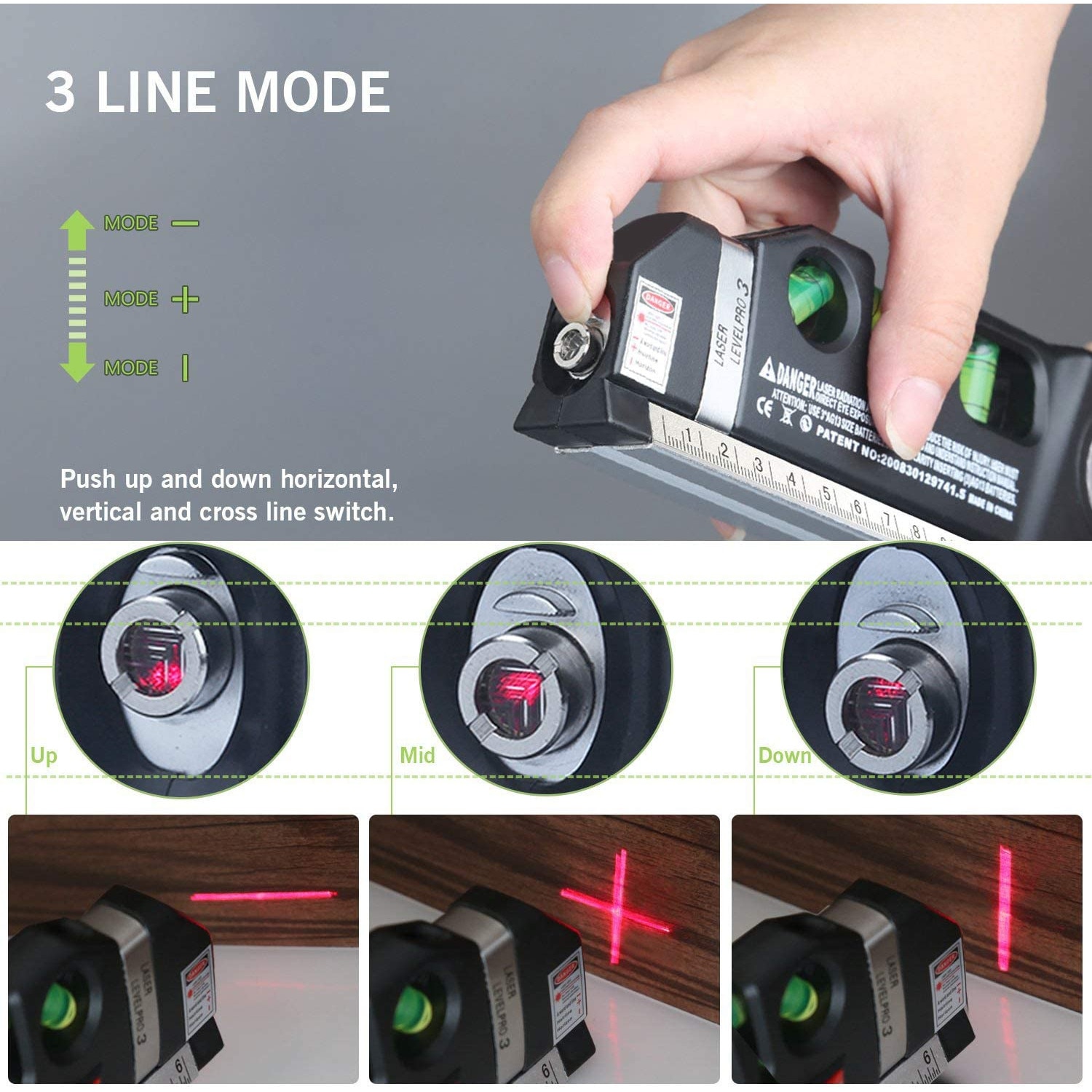 Nivela cu Laser MRG MPRO3, cu Rigla, Ruleta, Boloboc - eMAG.ro