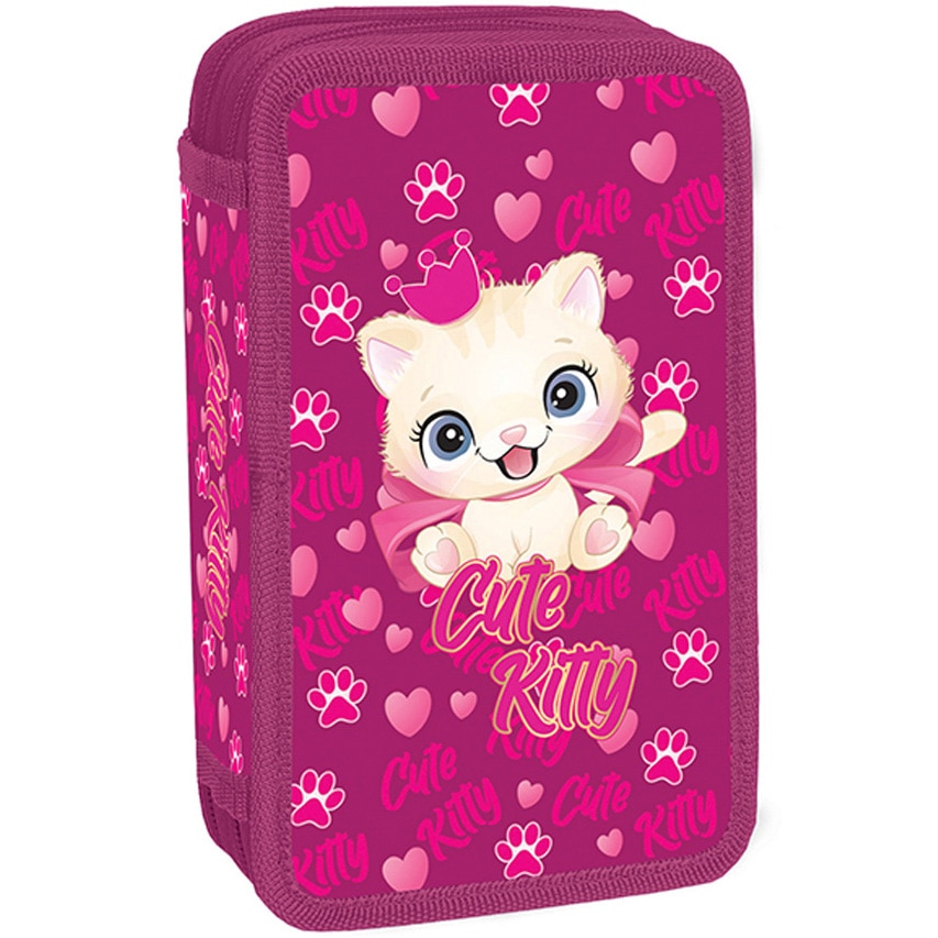 Penar S-cool, echipat, 2 fermoare, 29 piese, 20x13x5 cm, Cute Kitty ...