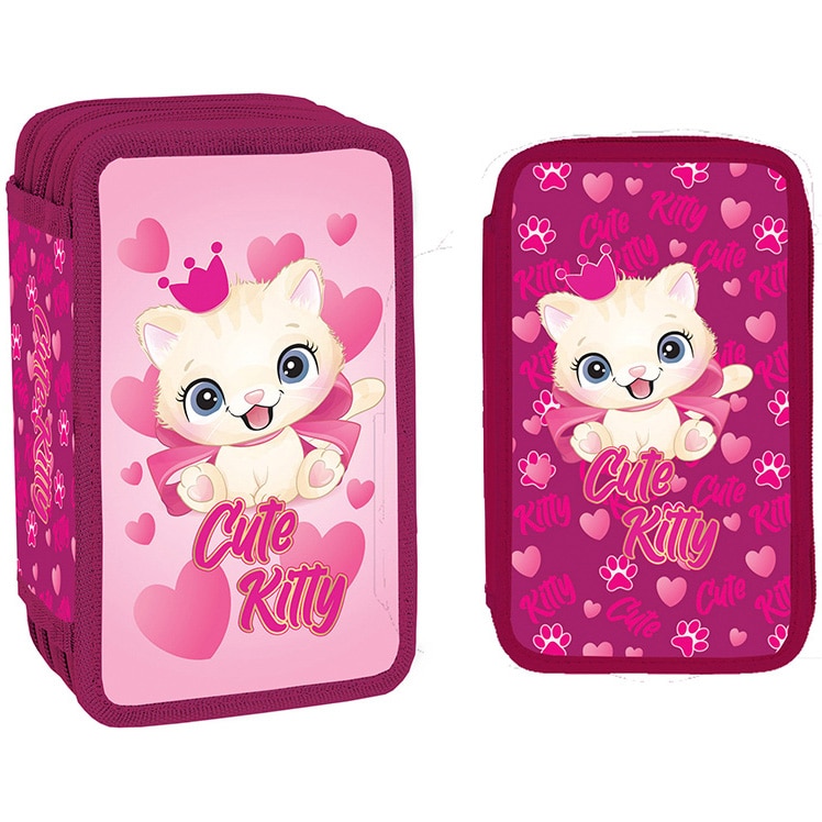 Penar S-cool, neechipat, 3 fermoare, 20x13x6.5 cm, Cute Kitty - eMAG.ro