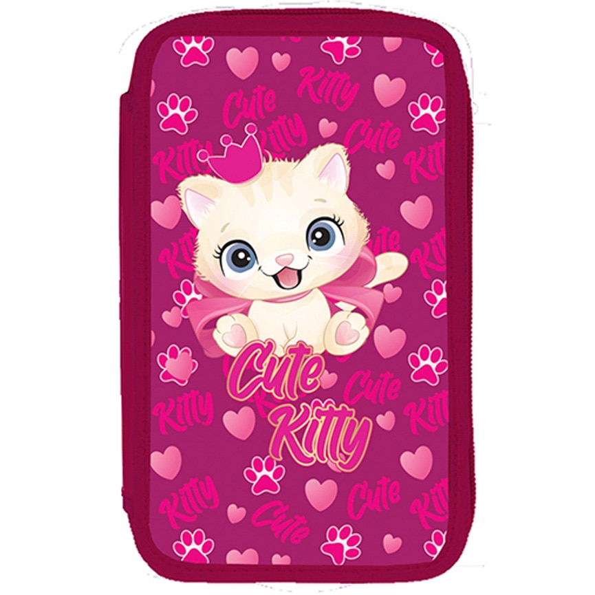 Penar S-cool, neechipat, 3 fermoare, 20x13x6.5 cm, Cute Kitty - eMAG.ro