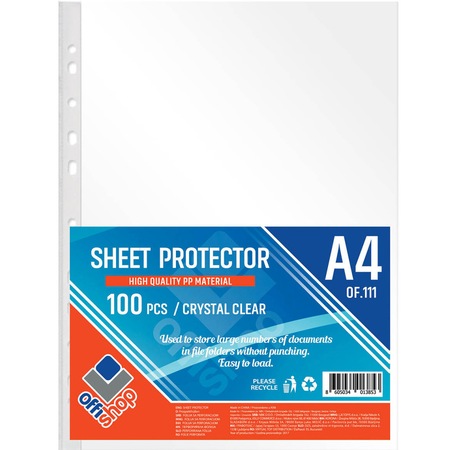 Folie protectie Offishop, Cristal, A4, 80 mic, 100buc/set - eMAG.ro