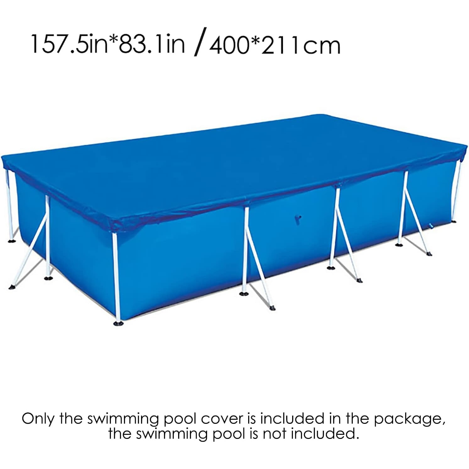 Acoperis piscina, PVC, 400 x 211 cm, Albastru - eMAG.ro