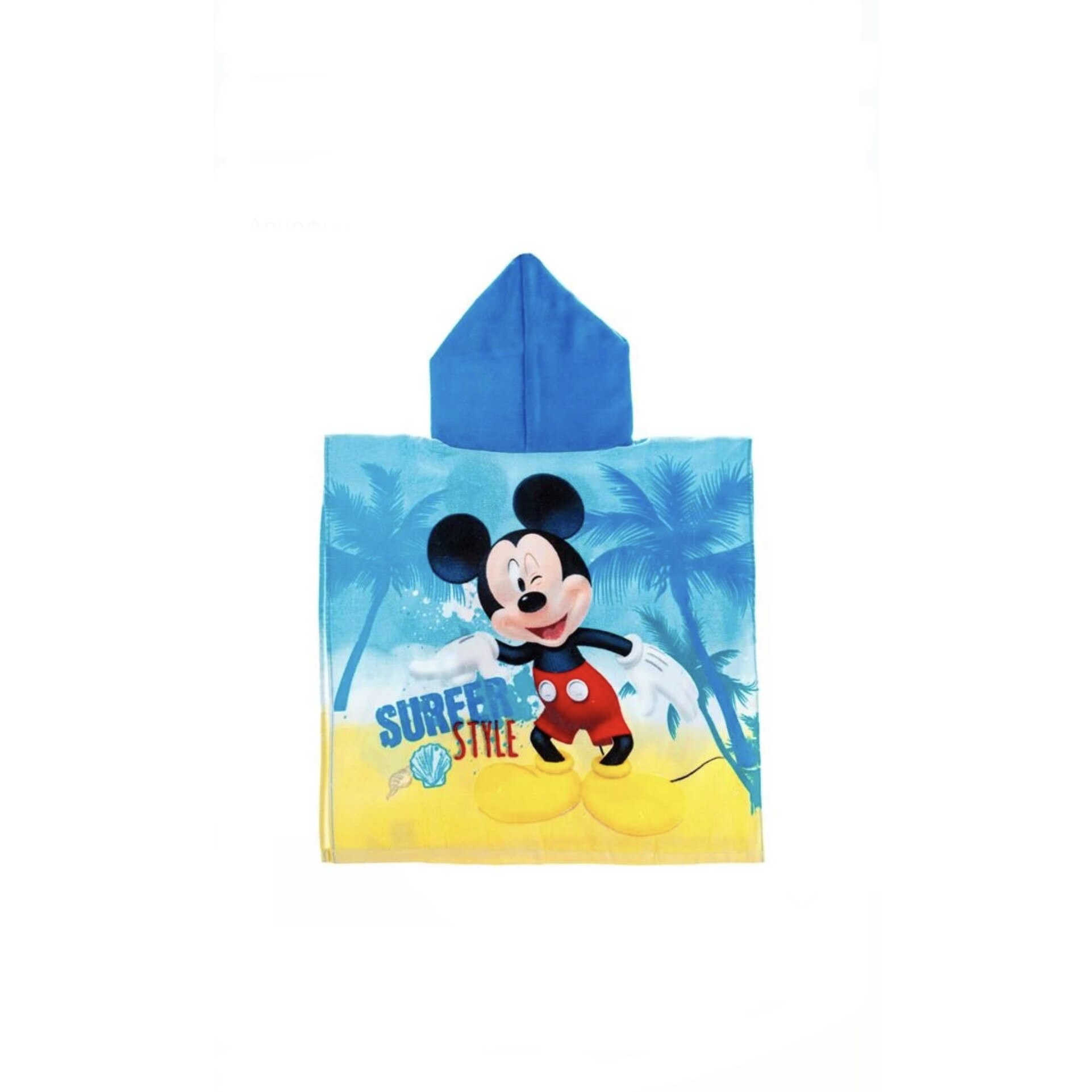Prosop de plaja pentru copii, cu gluga, Mickey Mouse, bumbac, 60x120 cm ...