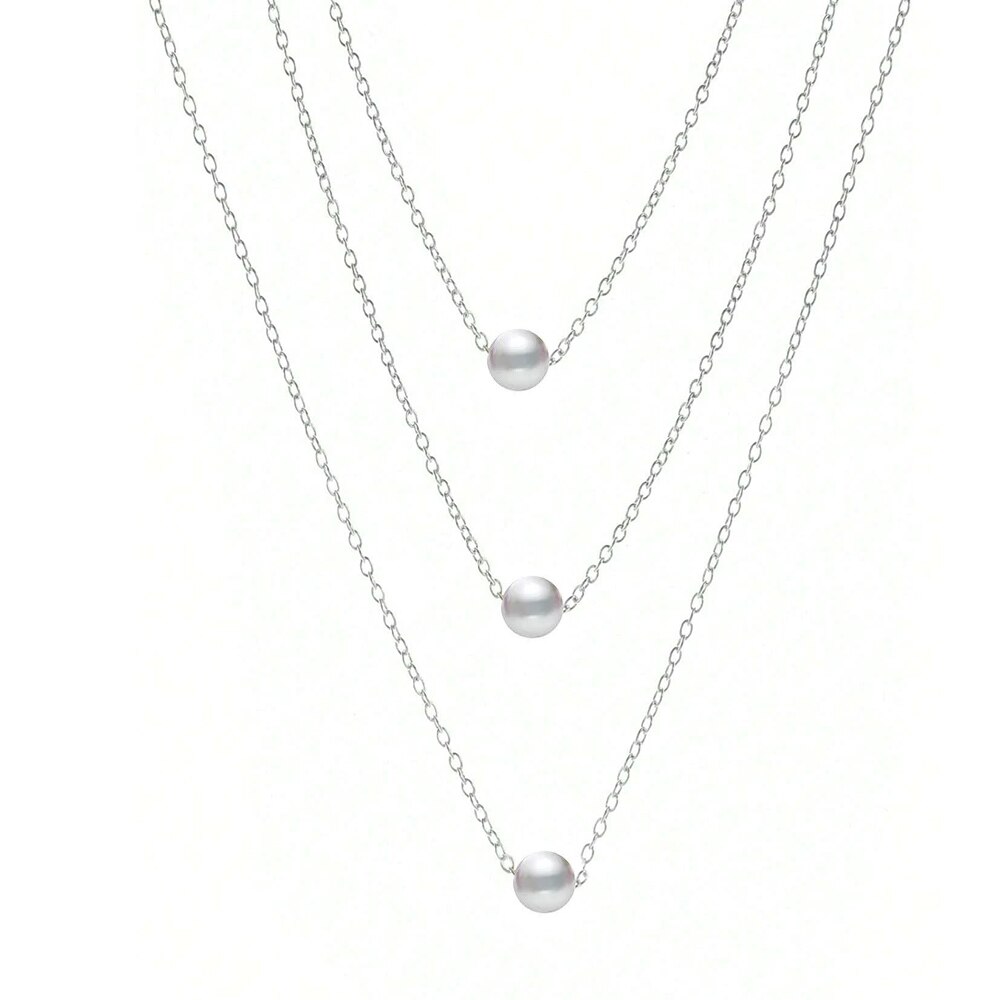 Colier perle 5403A, Sic Moda, Argintiu - eMAG.ro