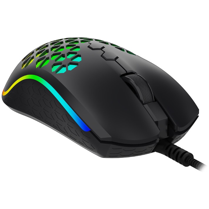 Mouse Aqirys Polaris, 19K dpi, 61grame, Multicolor - eMAG.ro