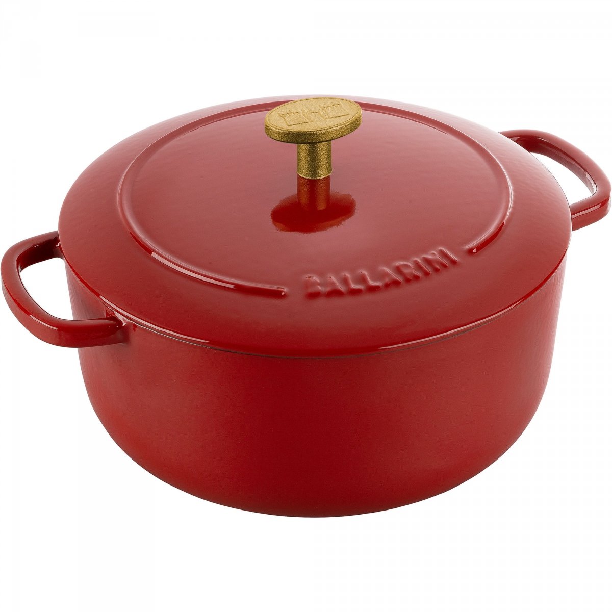 Oala din fonta Rotunda 2.6l Red Bellamonte Ballarini - eMAG.ro