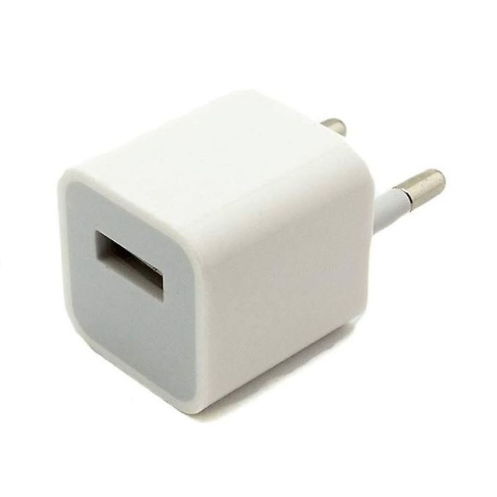 Mini adaptor retea, incarcator universal, 1x USB, culoare alba - eMAG.ro