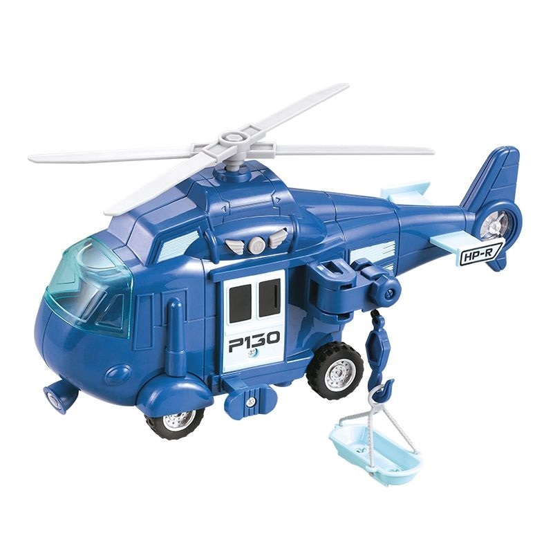 Elicopter politie cu sunete si lumini scara 1:20, albastru - eMAG.ro