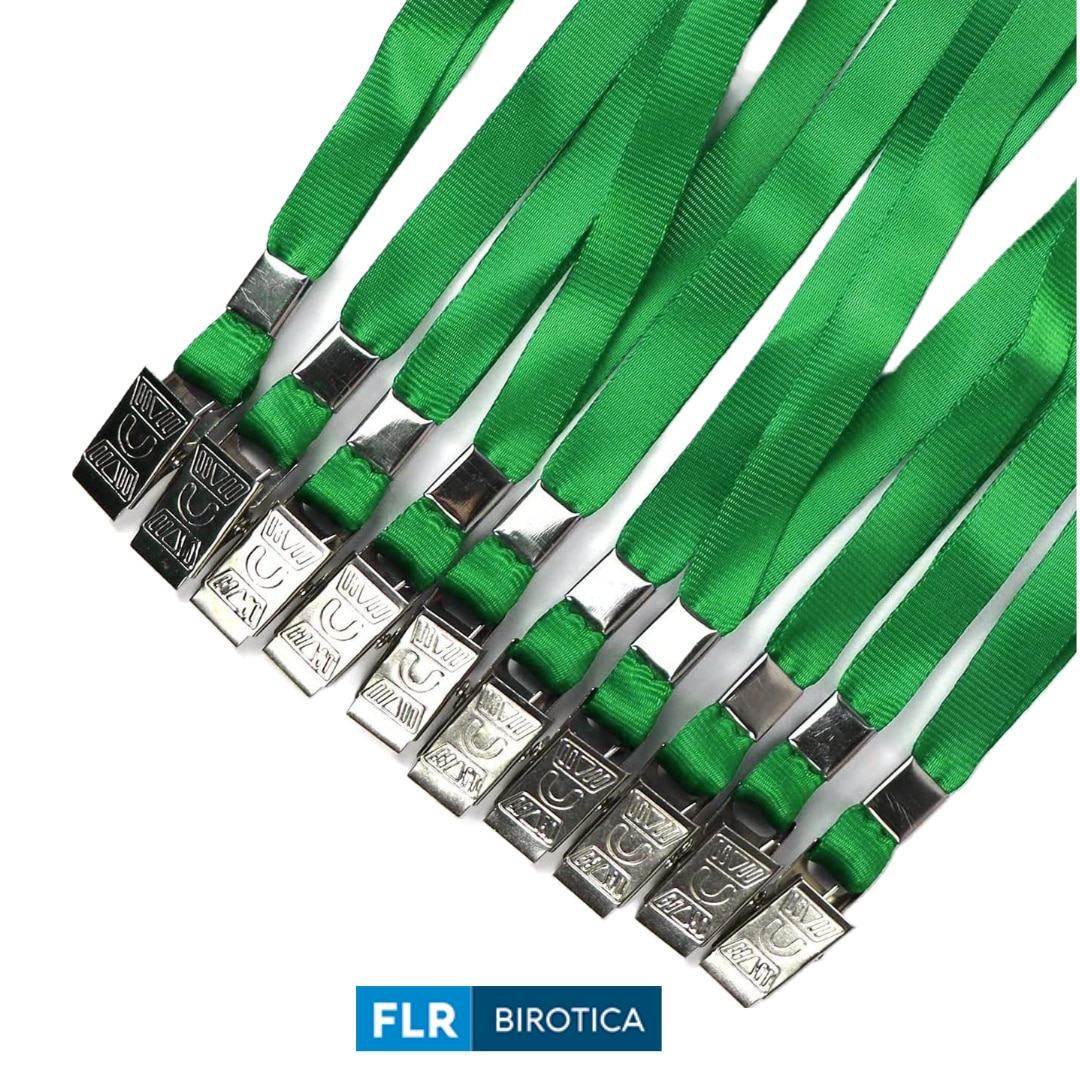 Snur textil pentru ecuson verde, cu clips, FLR, 50 buc/set - eMAG.ro