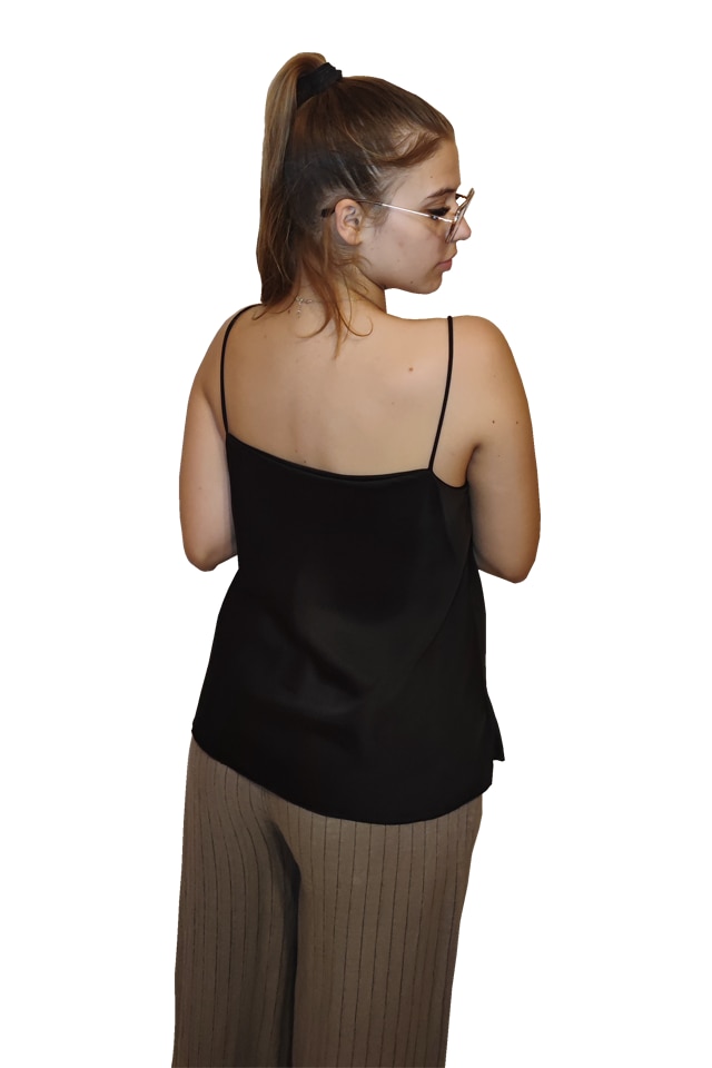 Maieu negru, satin, M - eMAG.ro