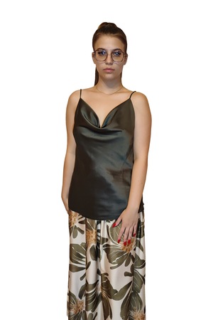 Maieu verde, satin, M - eMAG.ro