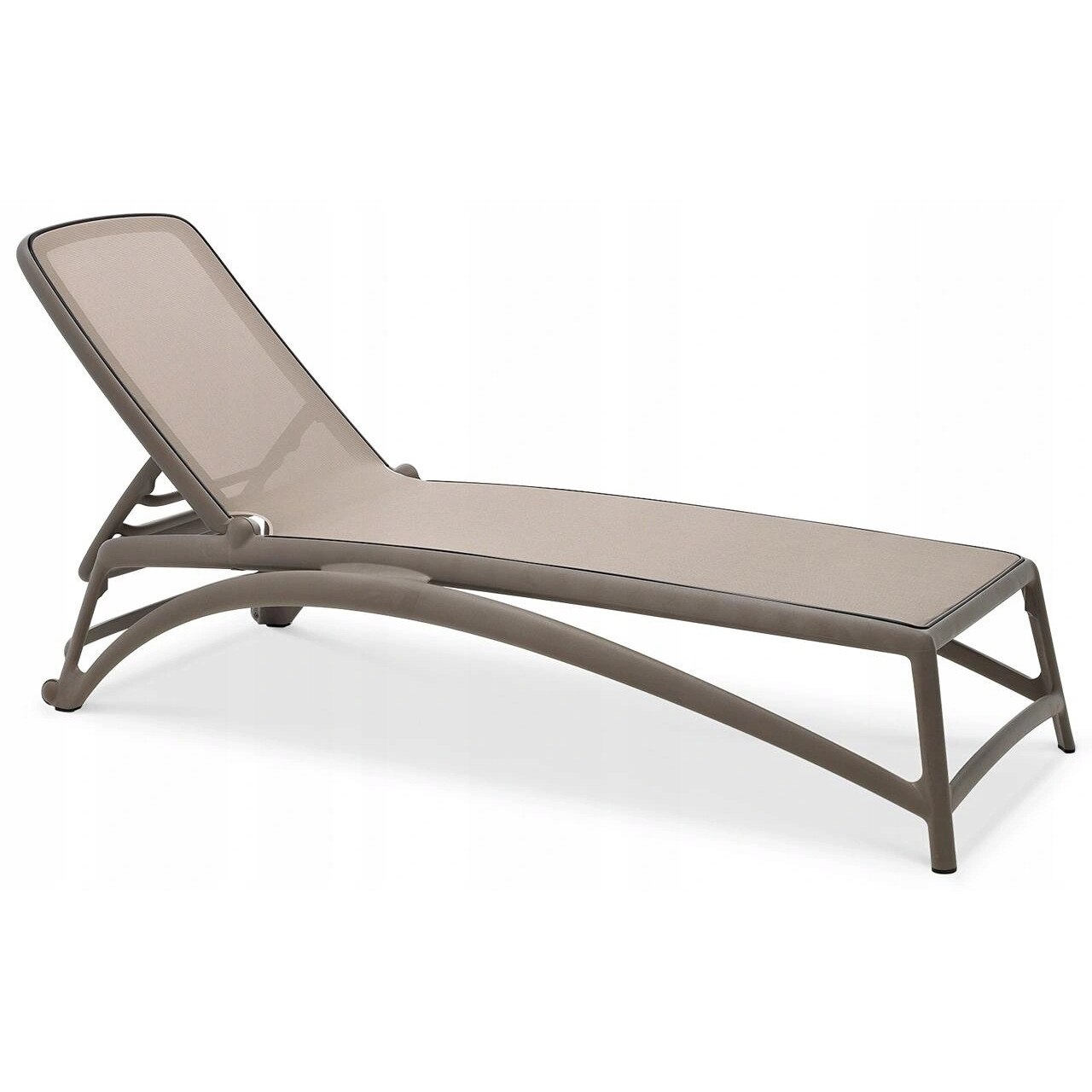 Sezlong de gradina, Nardi, Polipropilena/Textil, 204 x 70 cm, Maro ...