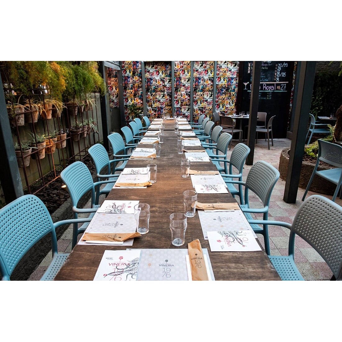 Scaun restaurant, Nardi, Polipropilena, Albastru - eMAG.ro