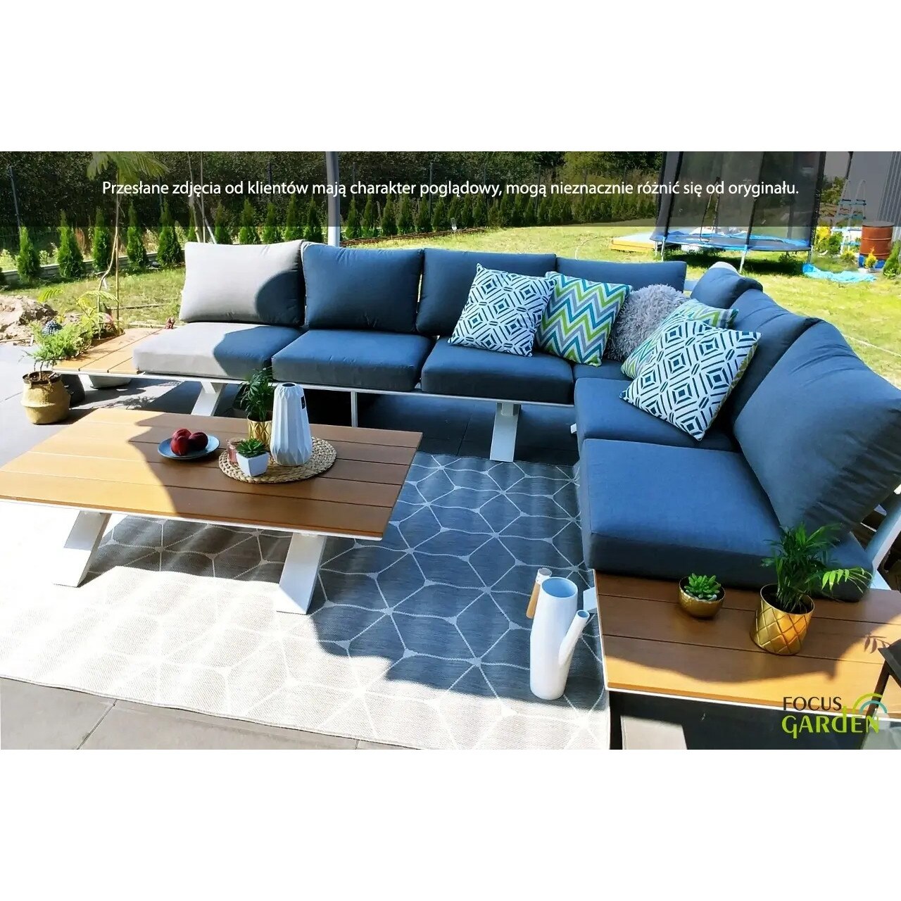 Set mobila gradina, Focus Garden, Aluminiu, 2 elemente, Maro/Gri - eMAG.ro