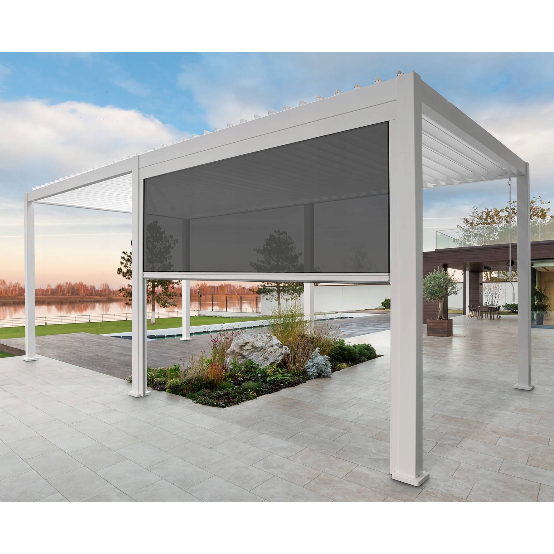 Paravan mobil gradina, Focus Garden, Vinil, 3 m, Alb - eMAG.ro