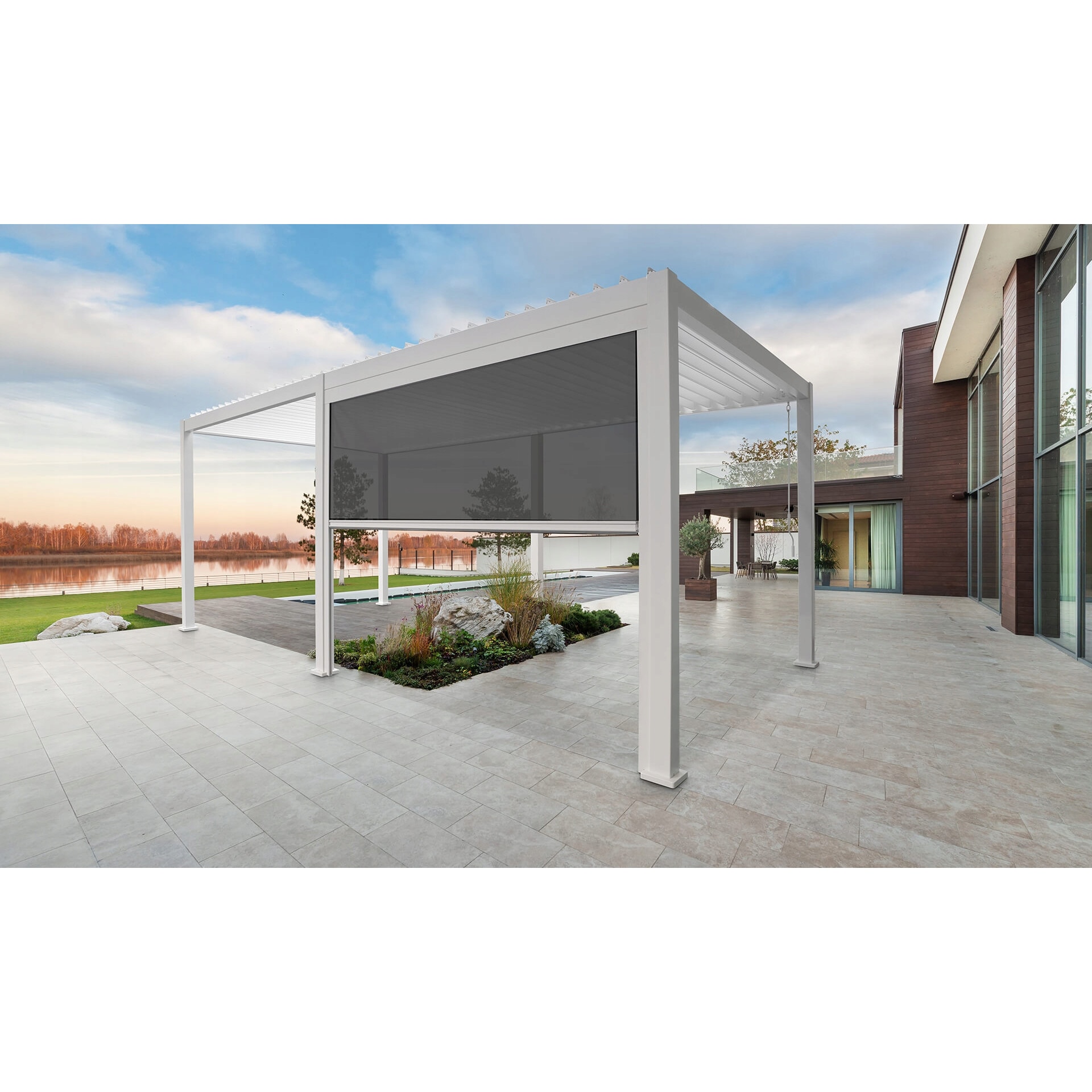 Paravan mobil gradina, Focus Garden, Vinil, 3 m, Alb - eMAG.ro