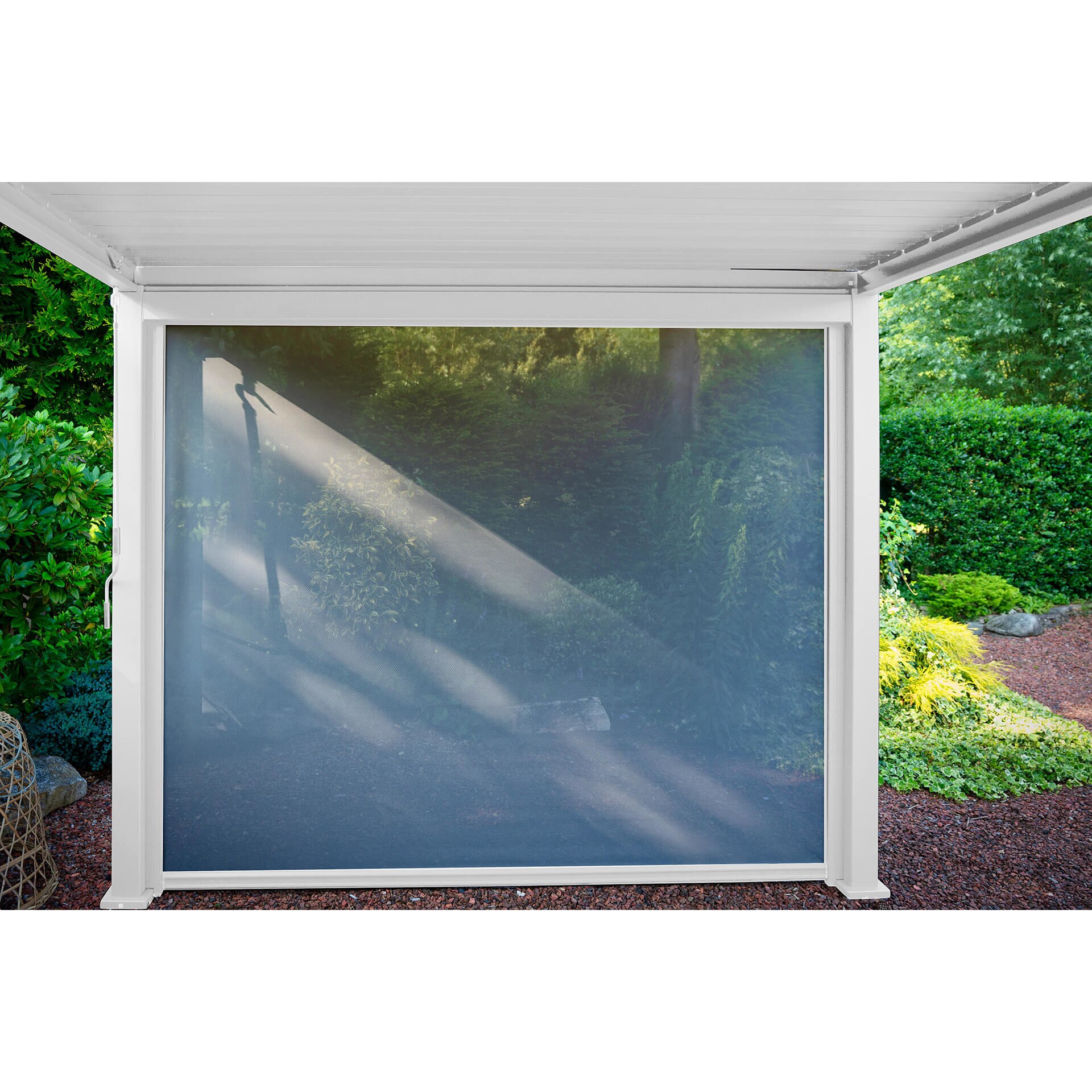 Paravan mobil gradina, Focus Garden, Vinil, 3 m, Alb - eMAG.ro