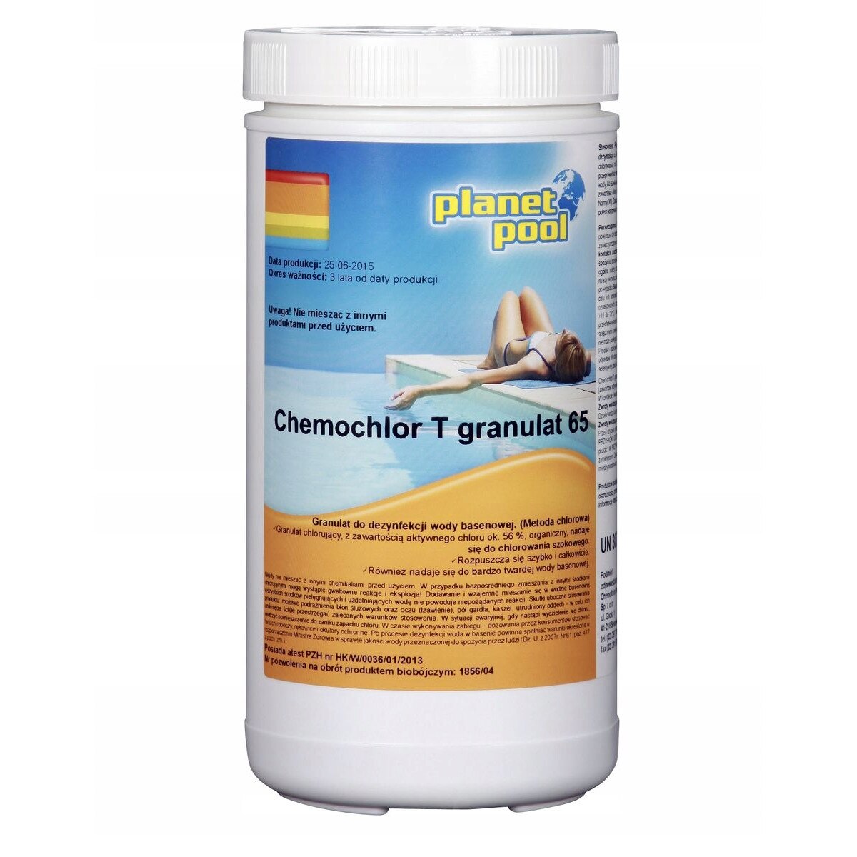 Solutie piscina, Planet Pool, Chemochlor, Granulat 65, 1Kg, Alb - eMAG.ro